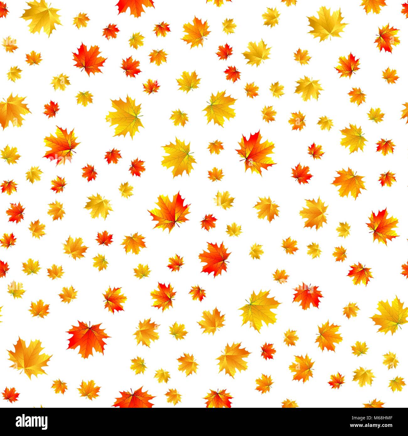 Seamless patern of maple leaves on white background Stock Vector Image ...