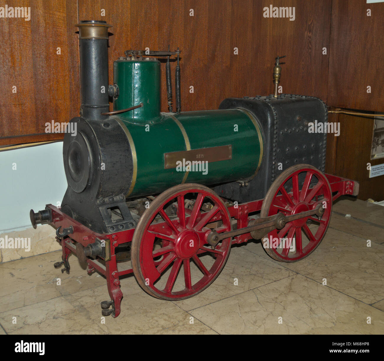 Model of steam locomotive on display at railway museum in Belgrade ...