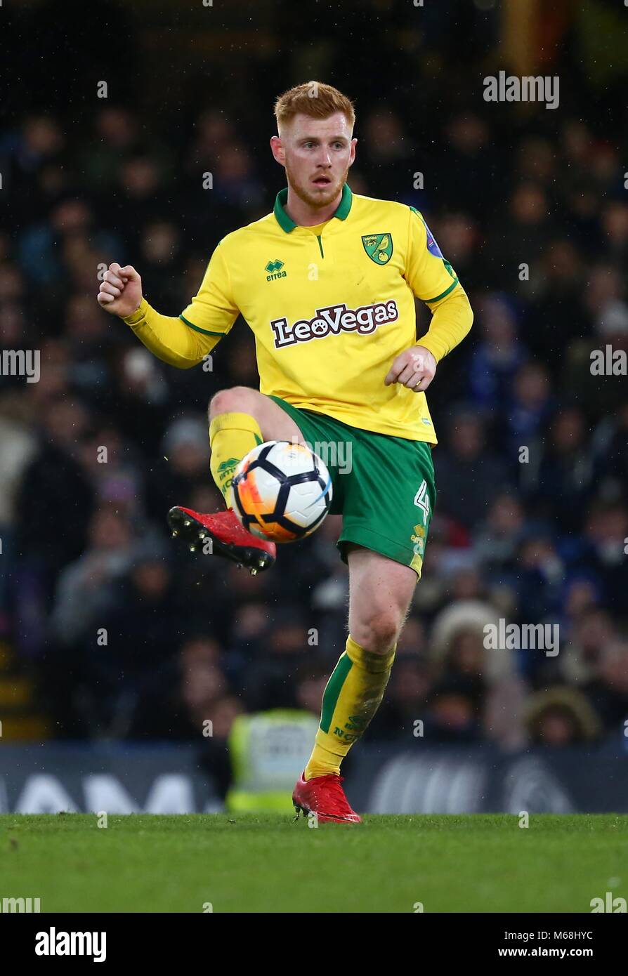 Harrison Reed of Norwich during the FA Cup third round replay between ...