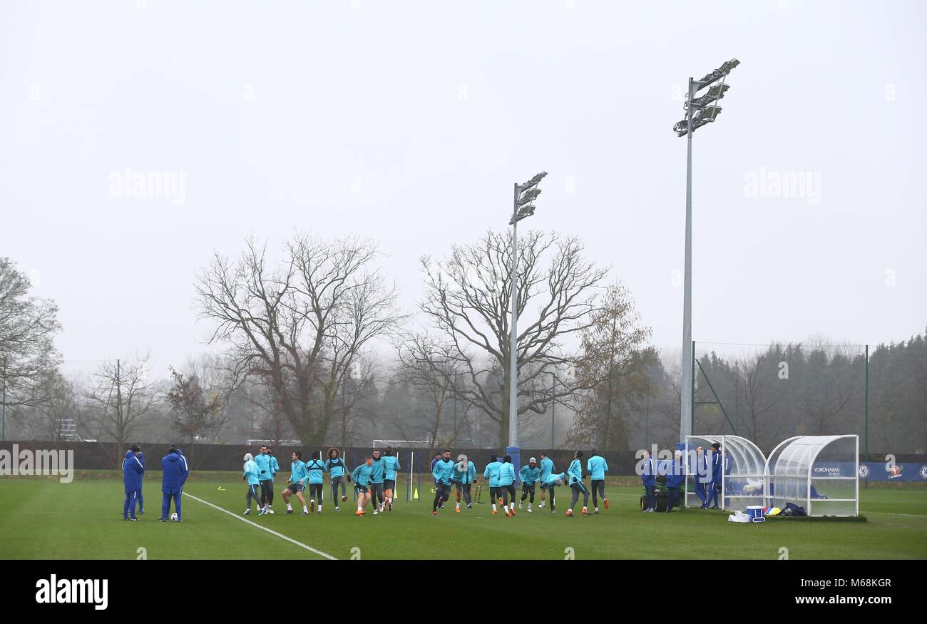 Chelsea players training at Cobham in preparation for tomorrows UEFA ...