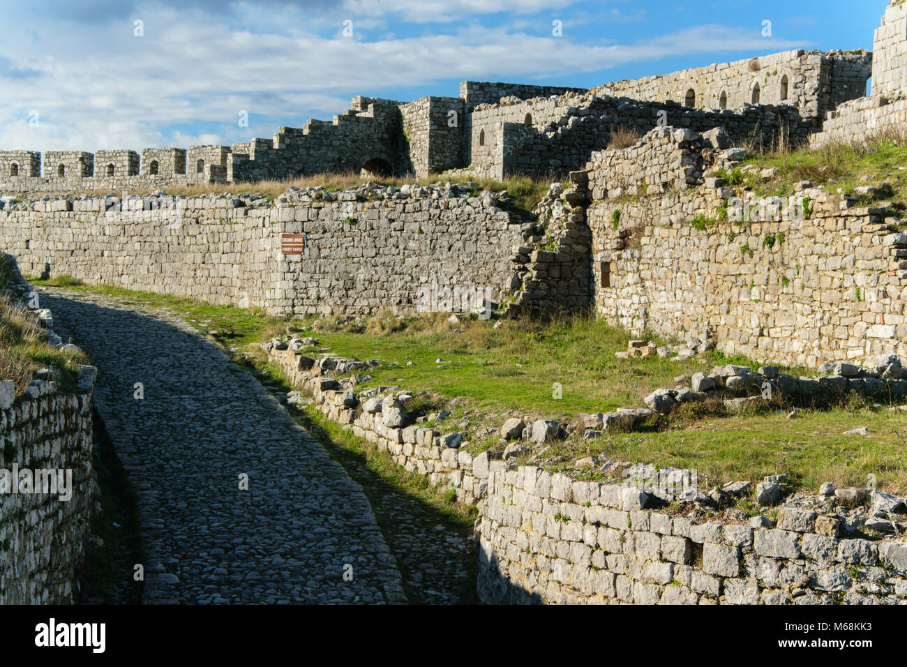 Inside the castle - view of the ruins of an ancient castle, Shkoder ...