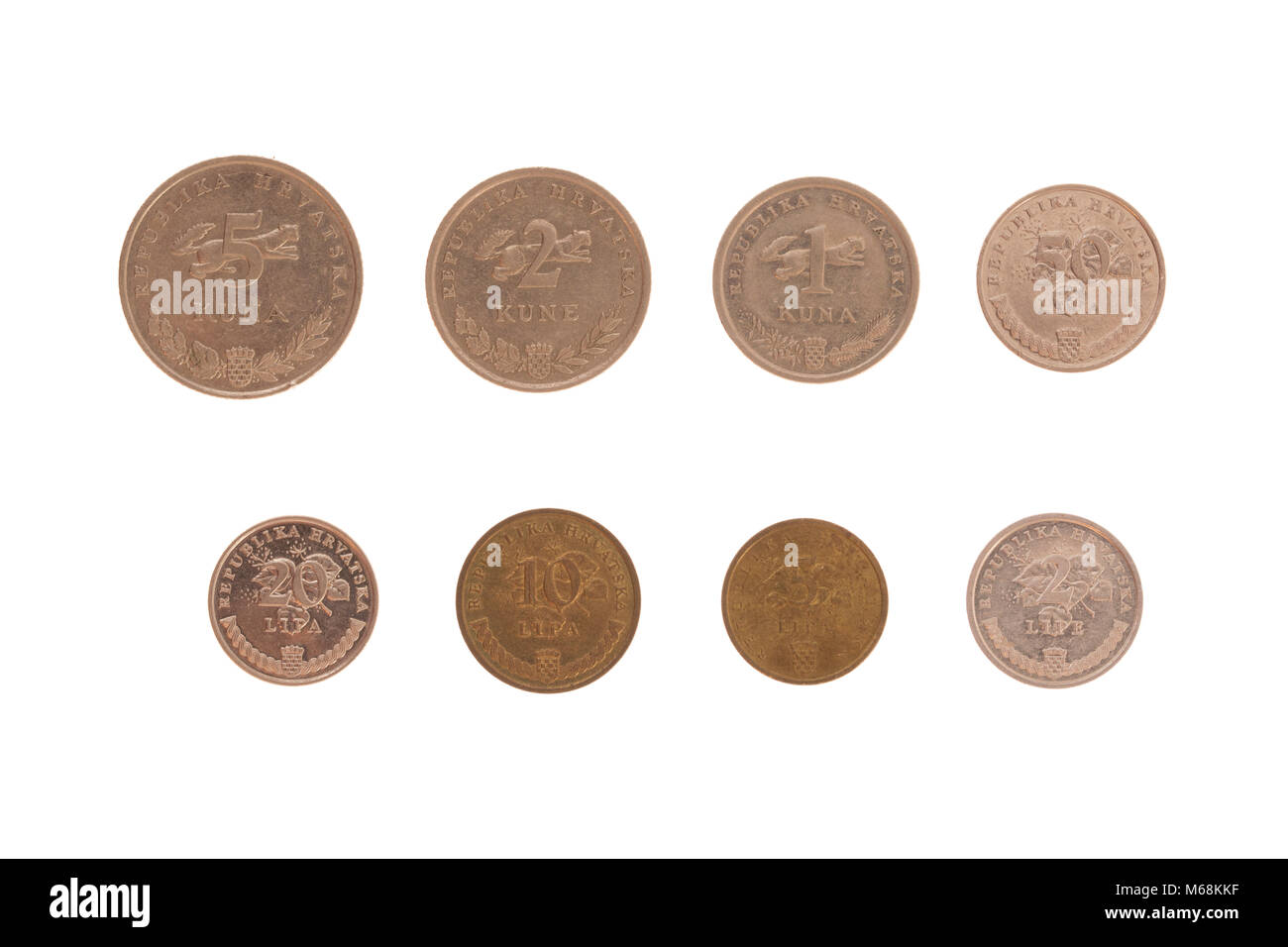 Croatian Coins - Kuna and Lipa Stock Photo - Alamy