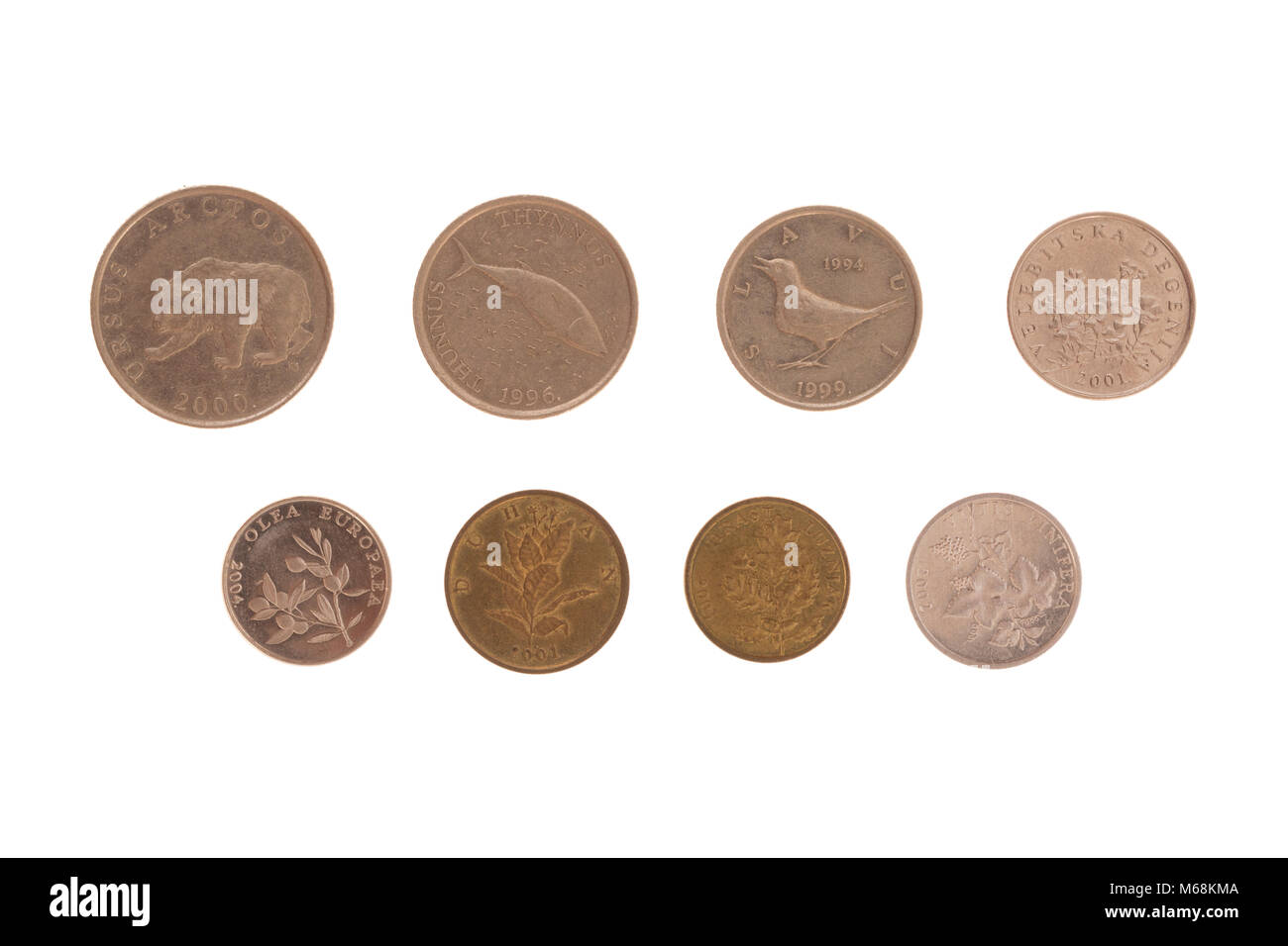 Croatian Coins - Kuna and Lipa Stock Photo - Alamy