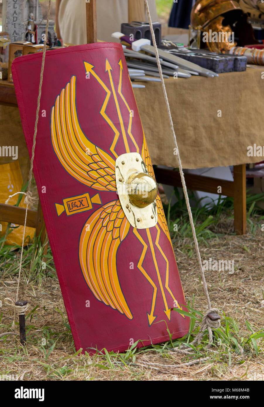 Ancient Roman legionary shield Stock Photo - Alamy