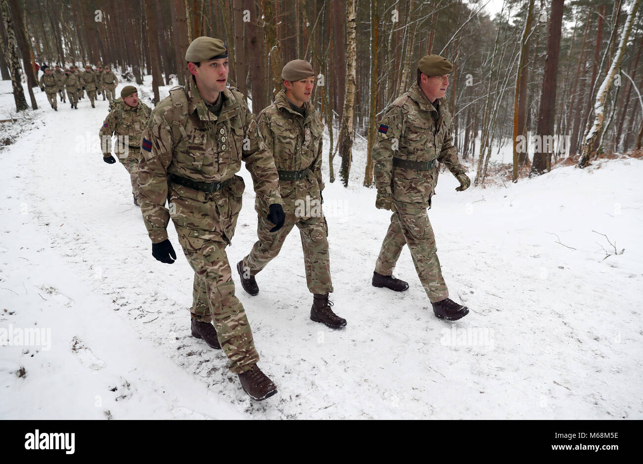 Commanding officer Lieutenant Colonel Dai Beven (right) makes his way ...