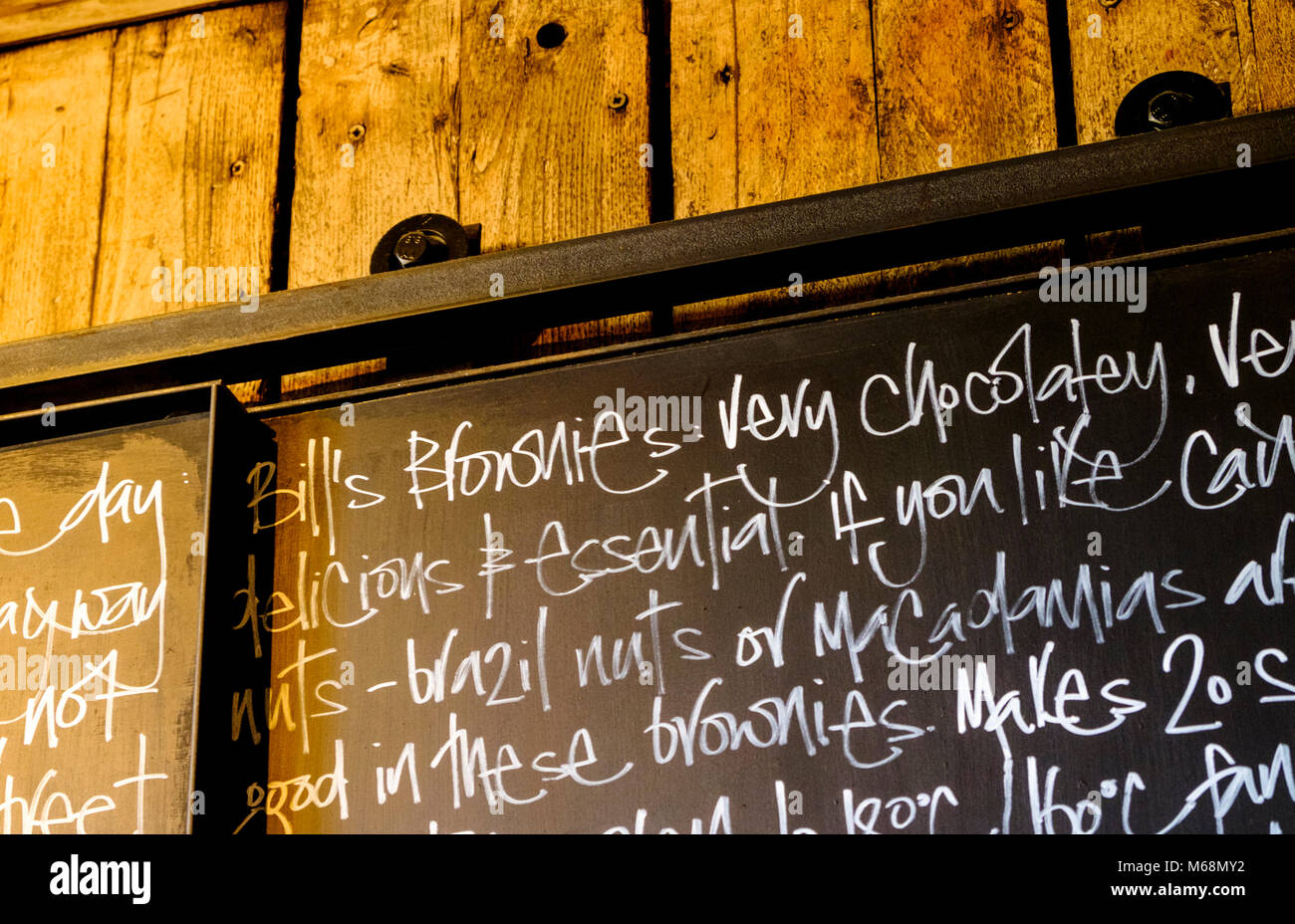 the Blackboard Menu at Bill's in Gloucester historic docks, Gloucester ...