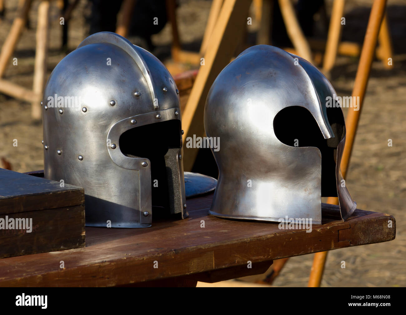 Medieval helmets hi-res stock photography and images - Alamy