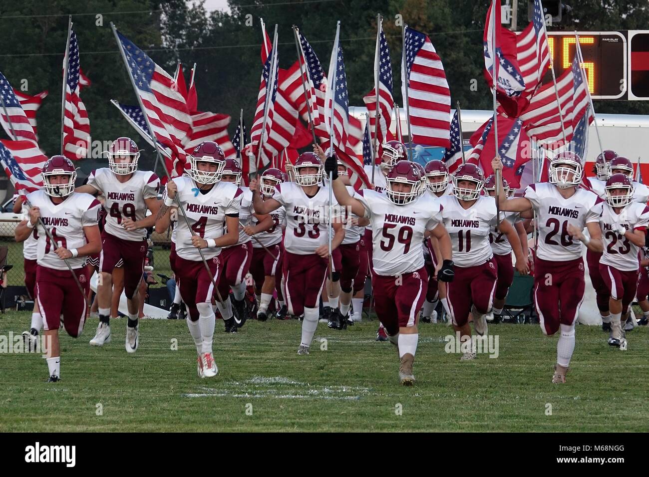American flag football hi-res stock photography and images - Alamy