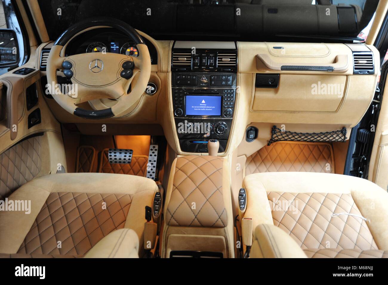 Mercedeze Benz, Interior detailing Stock Photo - Alamy