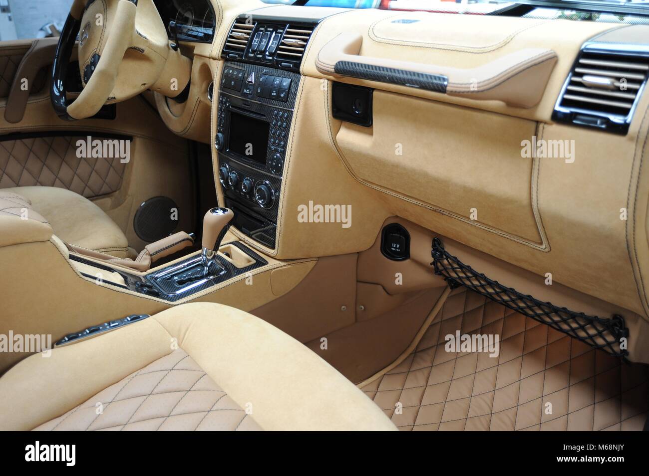 Mercedeze Benz, Interior detailing Stock Photo - Alamy