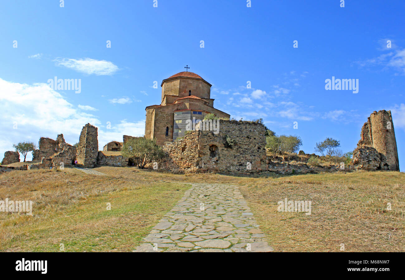 Famous Jvari church near Tbilisi in Georgia Stock Photo - Alamy