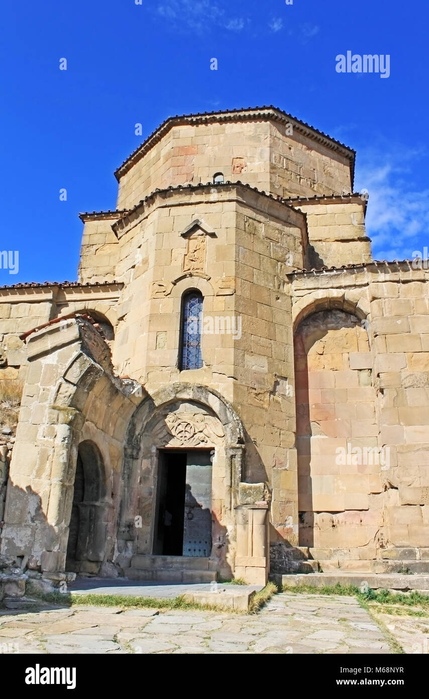 Entrance to famous Jvari church near Tbilisi in Georgia Stock Photo - Alamy