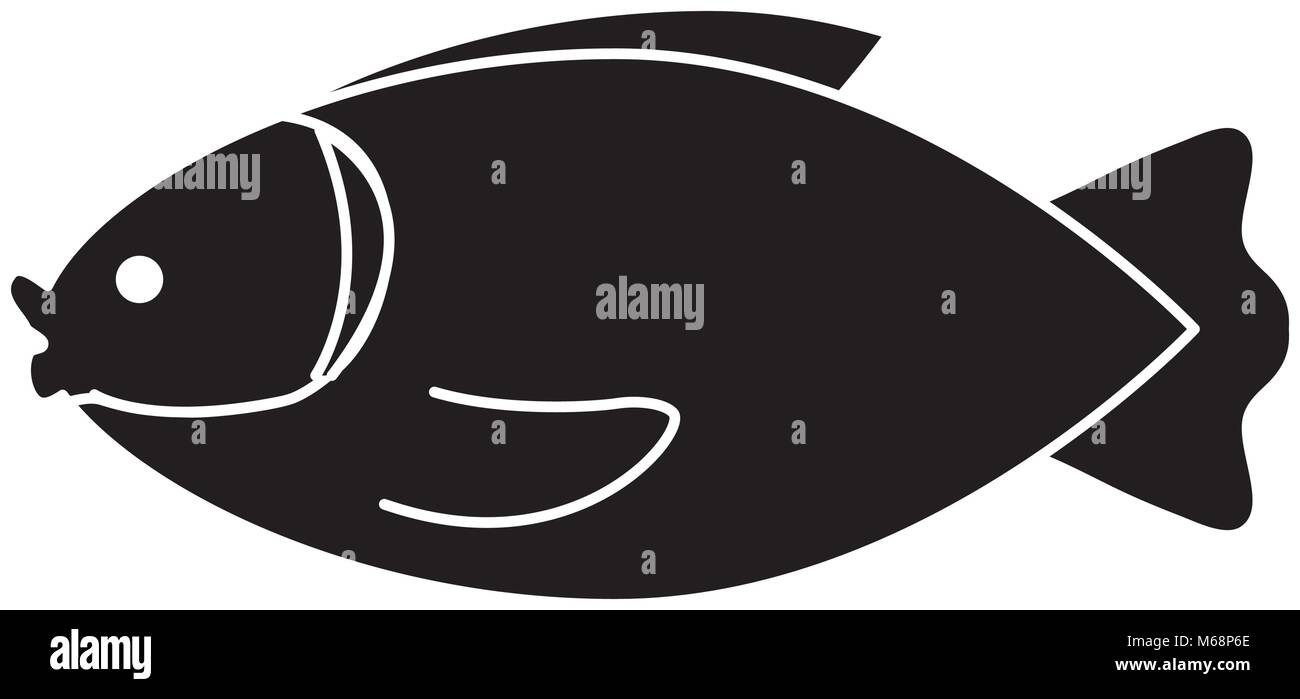 fish icon over white background, vector illustration Stock Vector Image ...