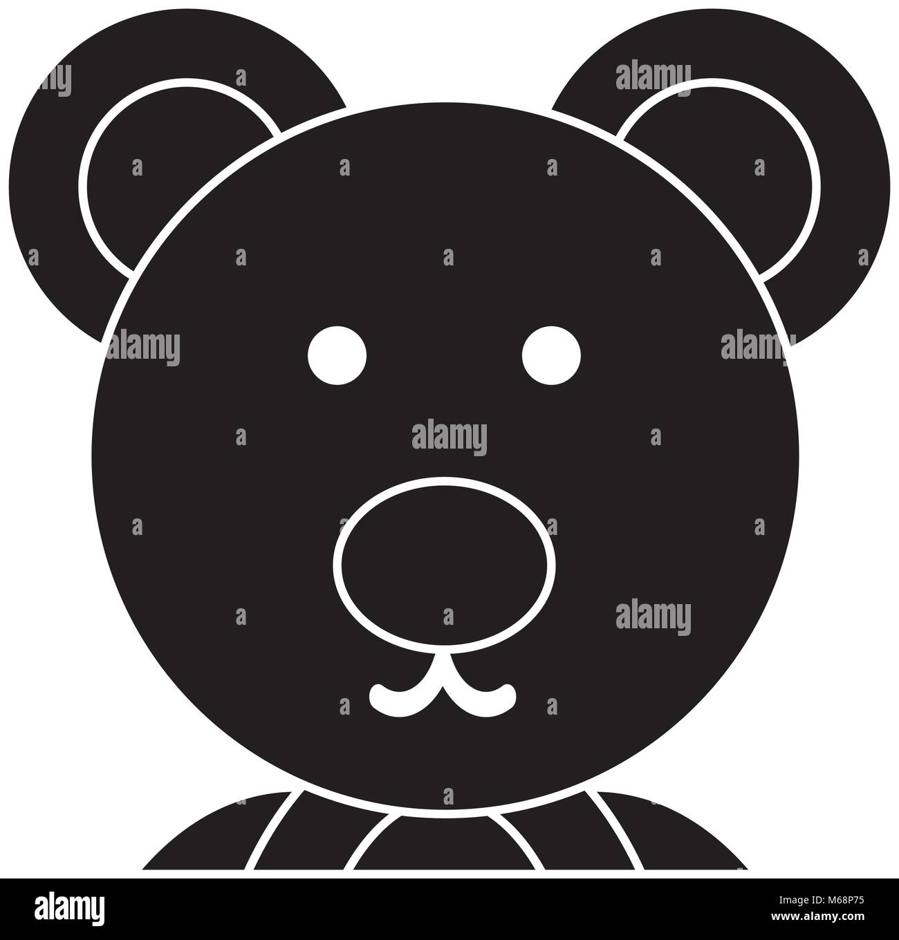 cute bear animal icon over white background, vector illustration Stock ...