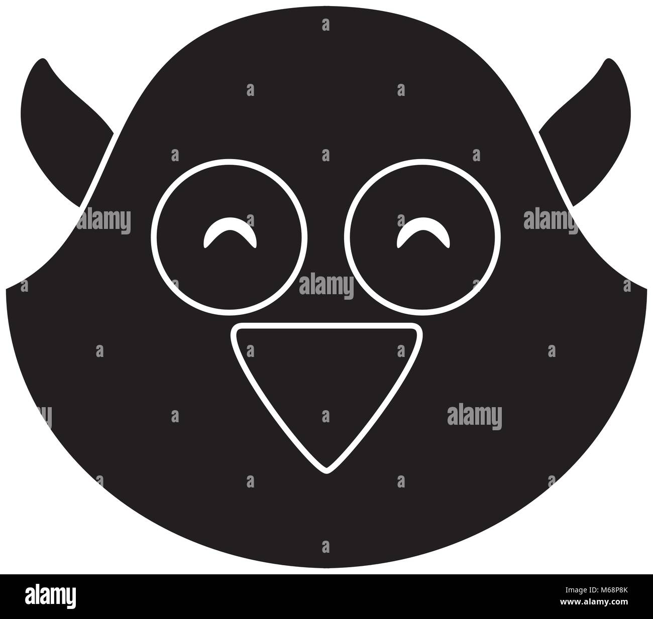 cute bird face icon over white background, vector illustration Stock ...