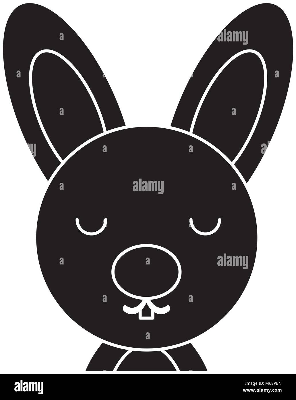 cute bunny icon over white background, vector illustration Stock Vector ...