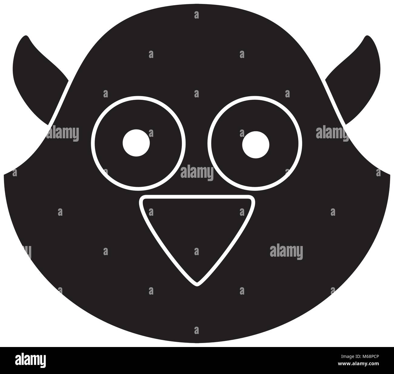 cute bird face icon over white background, vector illustration Stock ...