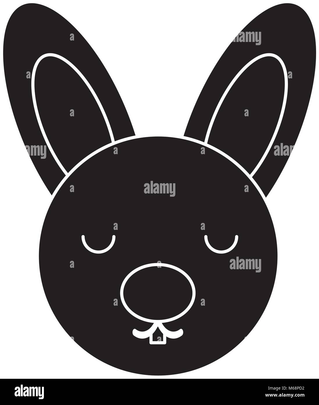 cute rabbit animal icon over white background, vector illustration ...