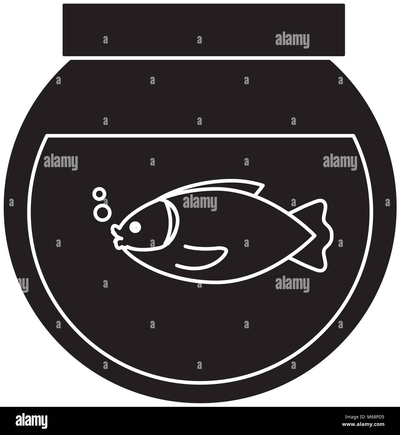 fishbowl icon over white background, vector illustration Stock Vector ...