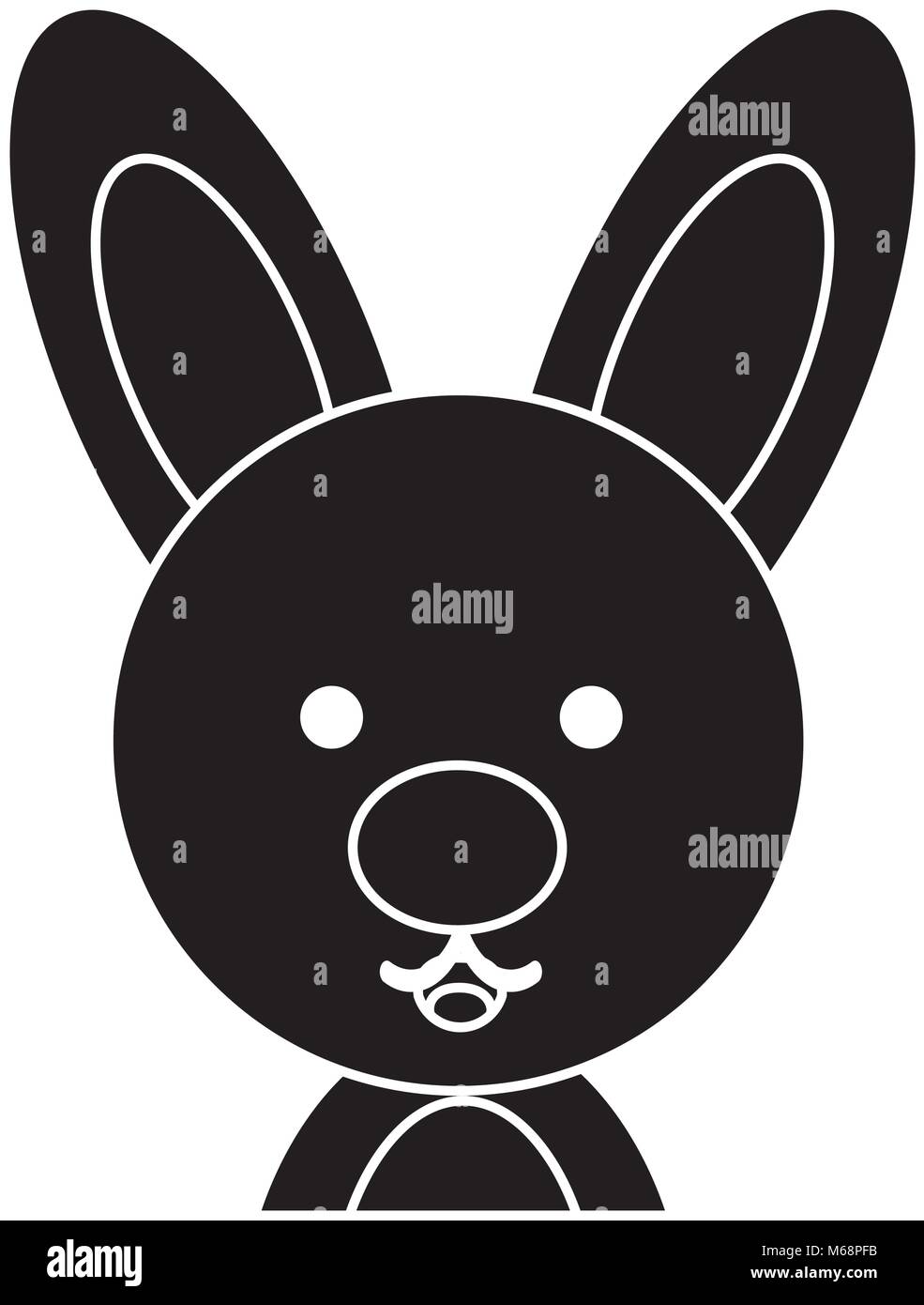 cute bunny icon over white background, vector illustration Stock Vector ...