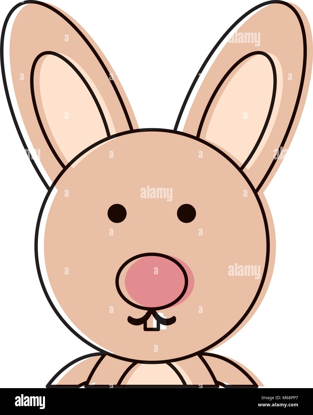 cute rabbit animal icon over white background, colorful design. vector ...