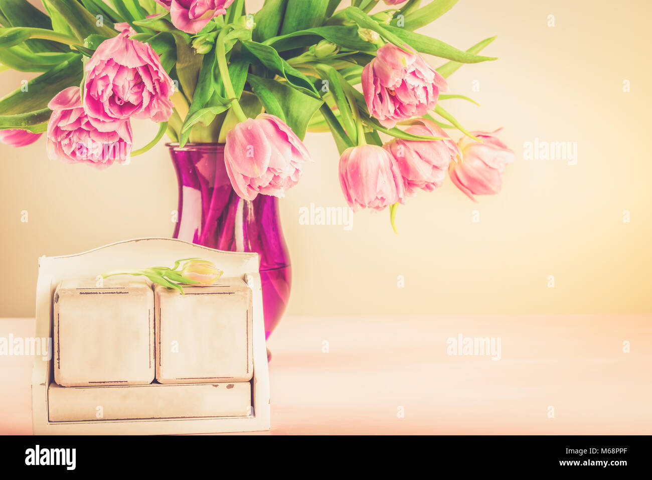 Empty Wooden Blocks as Calendar for any Date and Spring Holidays, such ...