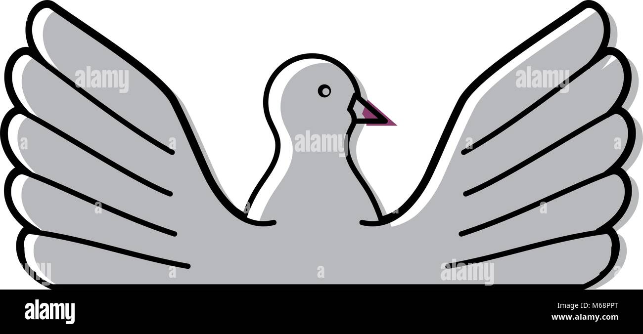 dove bird icon over white background, colorful design. vector ...