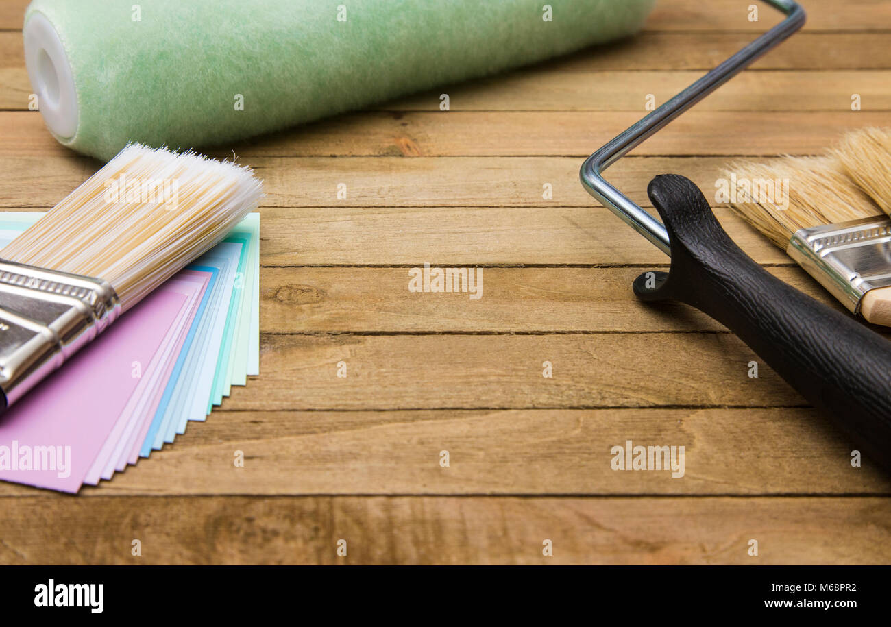 Home Painting Project Themed Background Stock Photo - Alamy