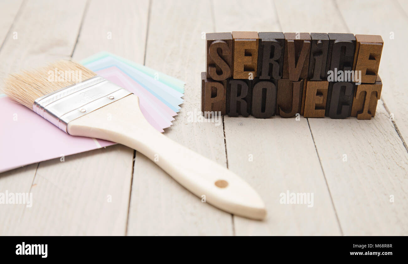 "Service Project" Spelled in Type Set Letters - Perfect for a Work Day ...
