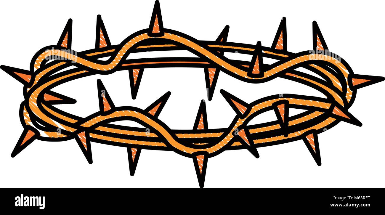 crown of thorns icon over white background, colorful design. vector ...