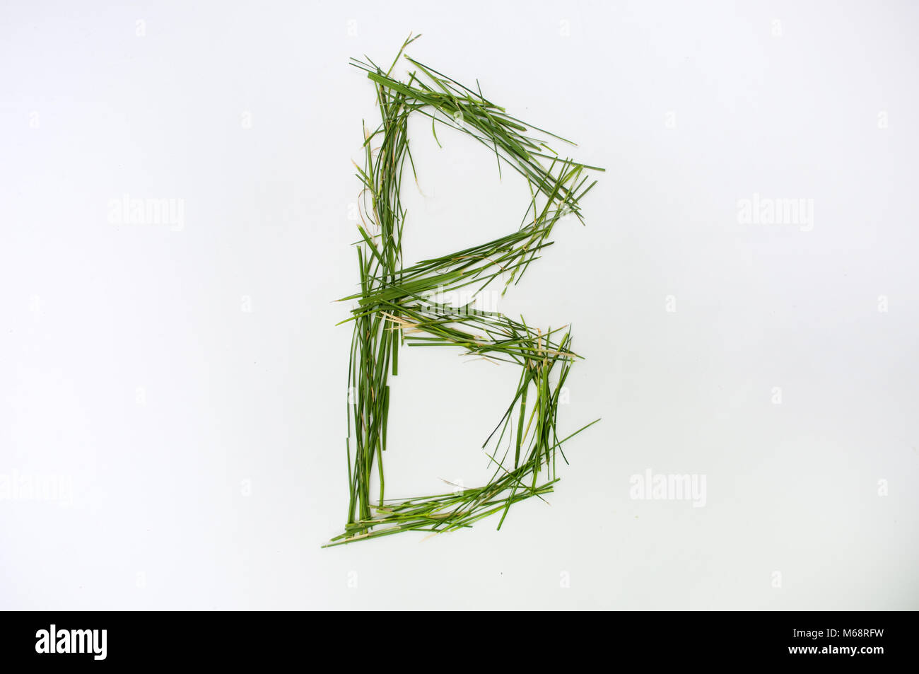 Letters of alphabet written with fresh green grass Stock Photo - Alamy