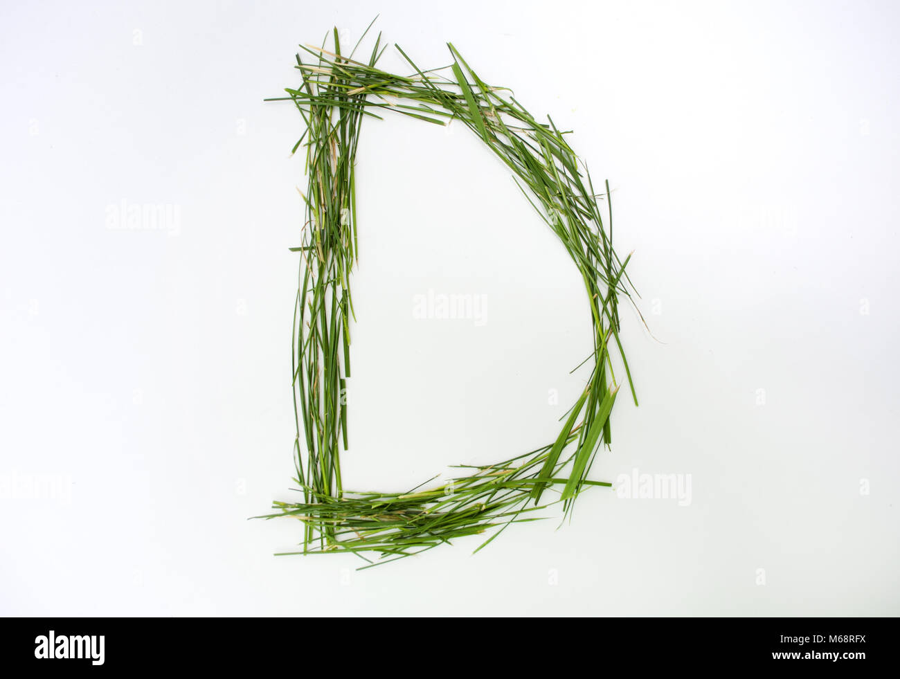 Letters of alphabet written with fresh green grass Stock Photo - Alamy
