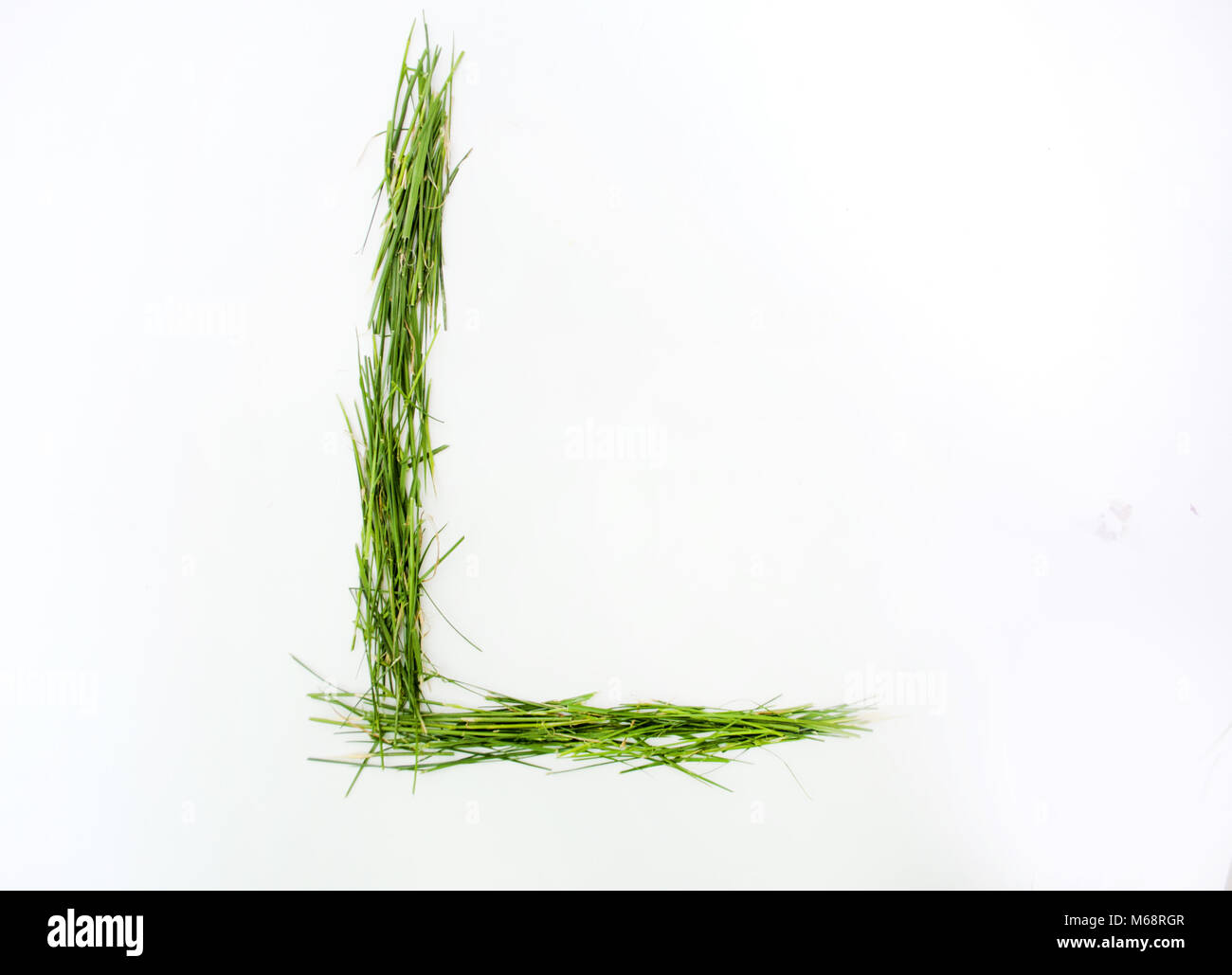 Letters of alphabet written with fresh green grass Stock Photo - Alamy