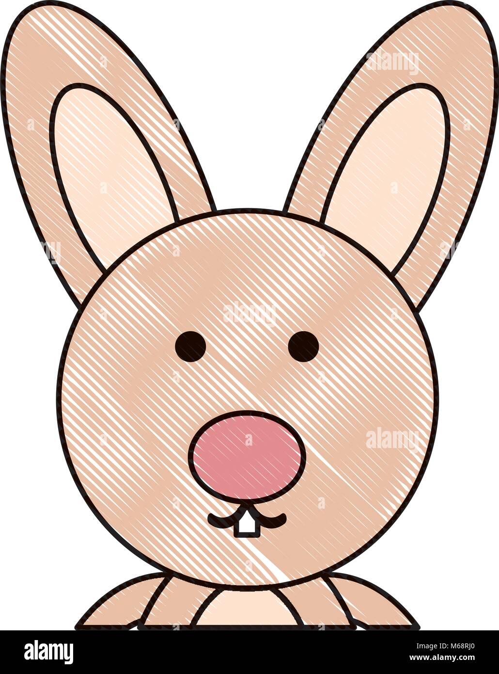 cute rabbit animal icon over white background, colorful design. vector ...