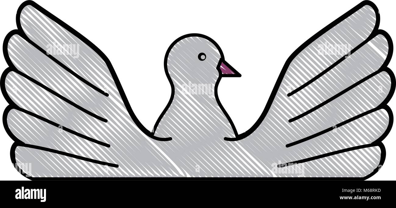 dove bird icon over white background, colorful design. vector ...