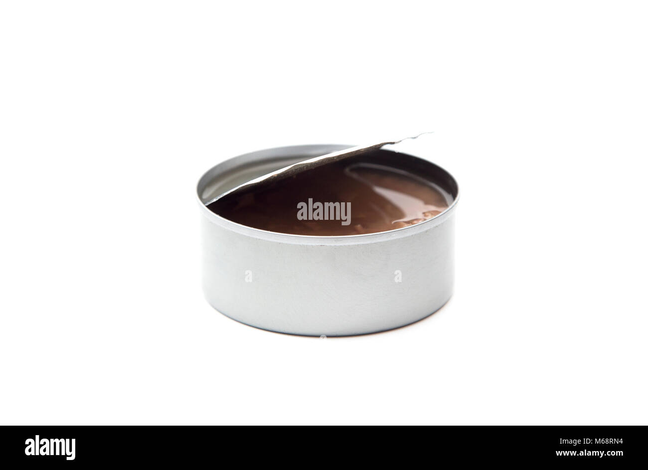 Open Can of Tuna in a Silver Tin Stock Photo - Alamy