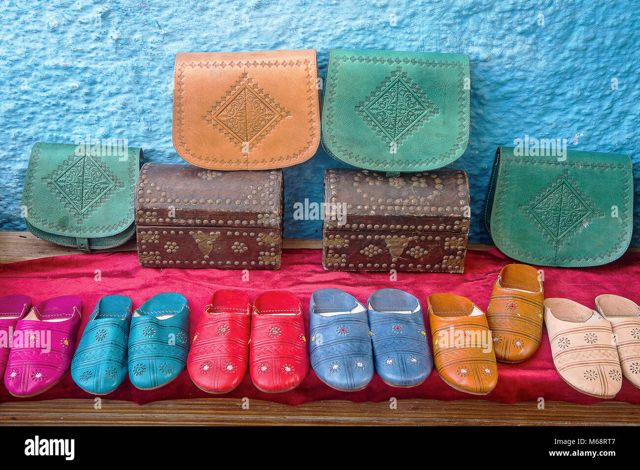 Souvenir shop, street market, in Kasbah of the Udayas, Rabat. Morocco ...