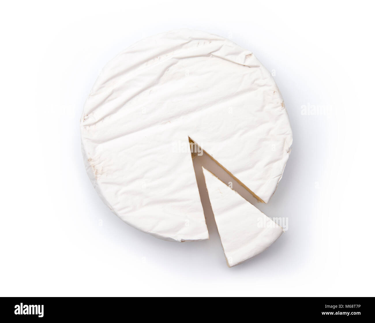 Beautiful White Round of Soft Cheese Isolated on a White Background ...