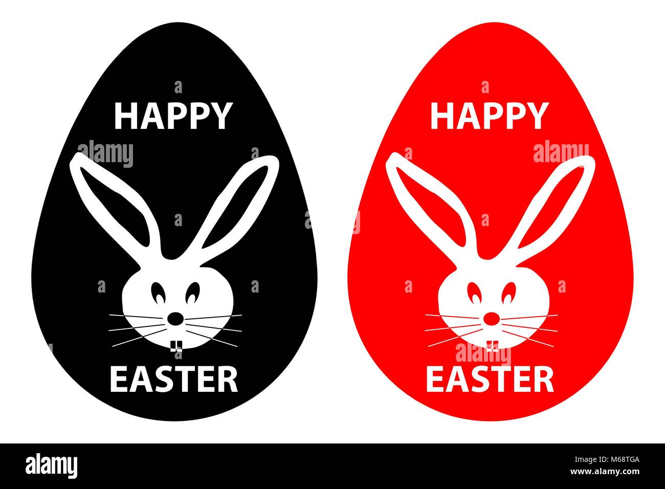 Happy easter - pattern - vector - black and red Stock Vector Image ...