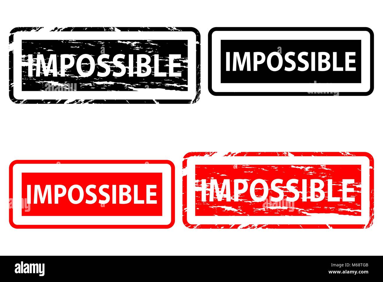 Red Impossible Word High Resolution Stock Photography and Images - Alamy