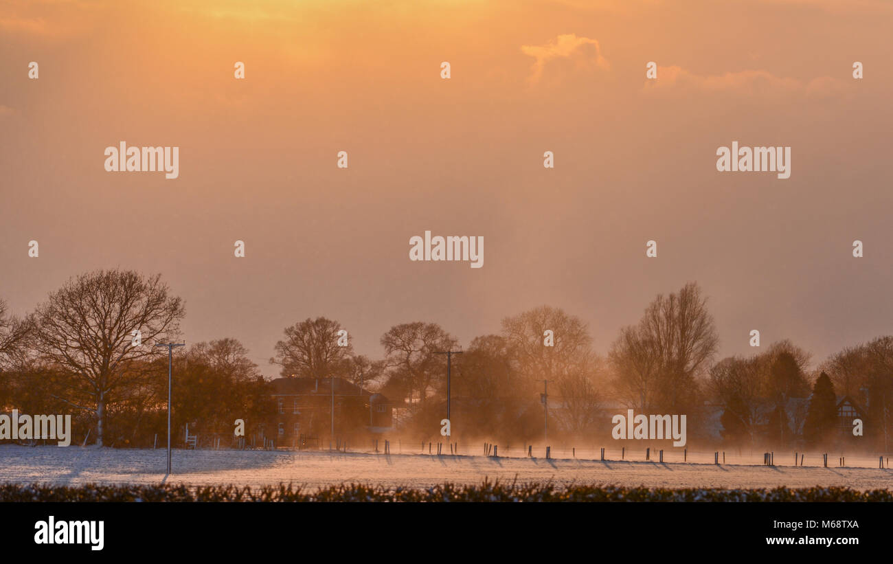 Snow and Sunset Stock Photo - Alamy