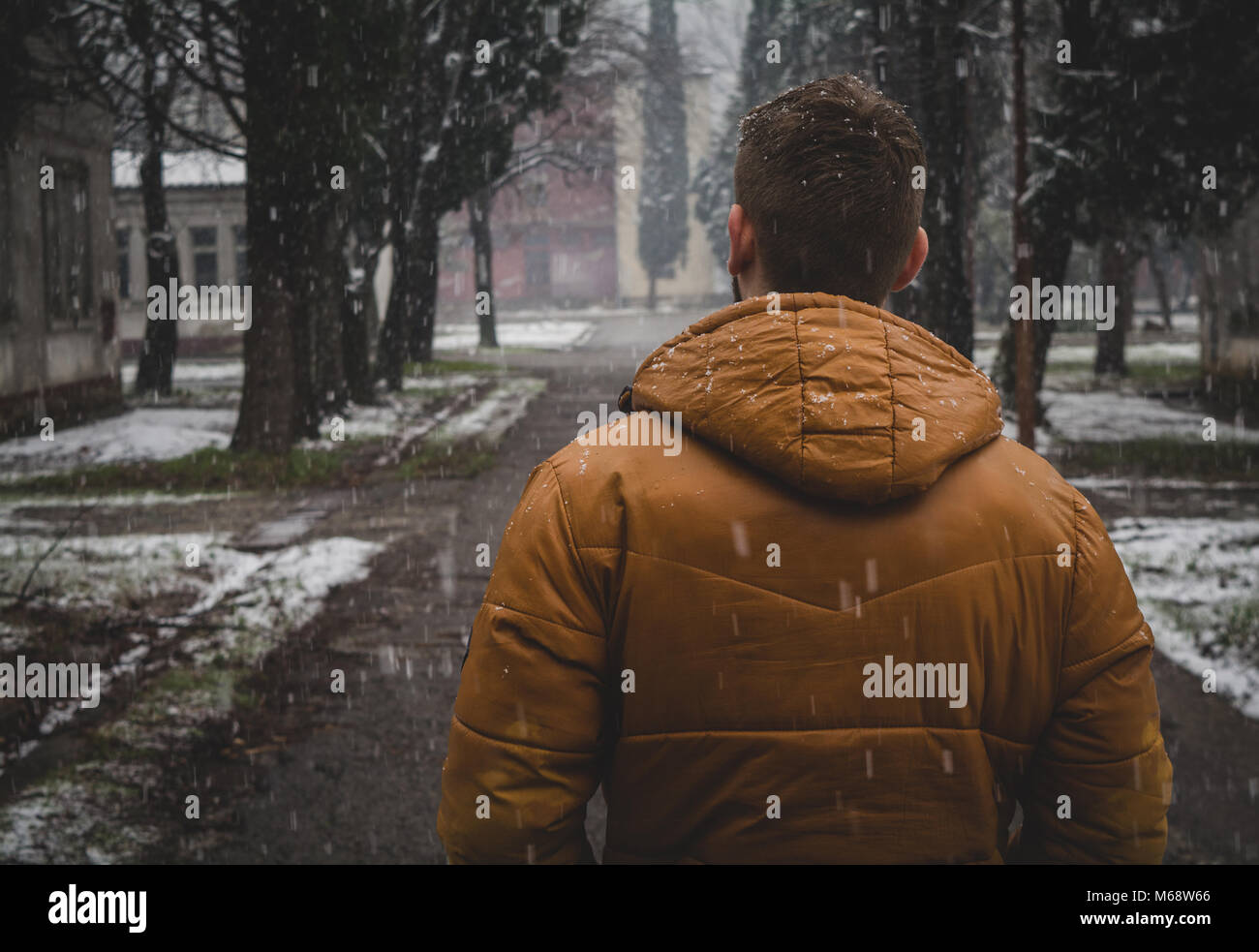 Guy looking at distance Stock Photo - Alamy