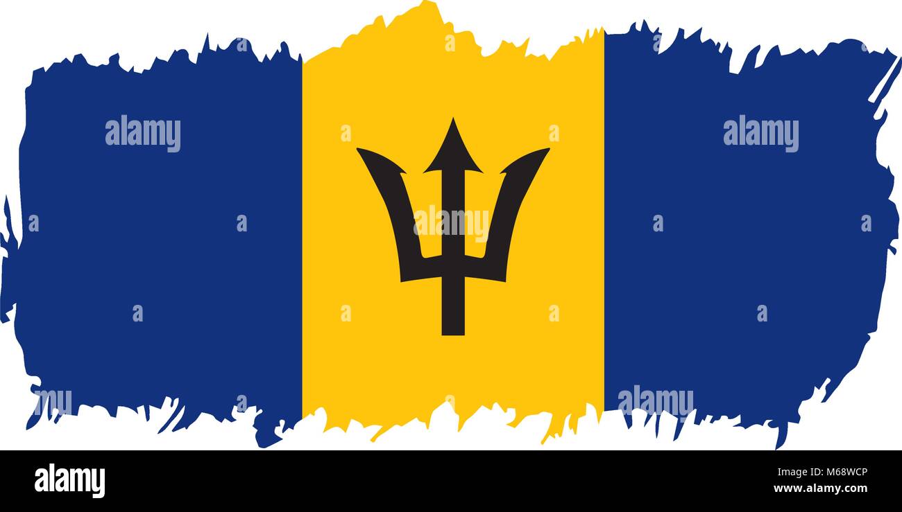 Barbados flag, vector illustration Stock Vector Image & Art - Alamy