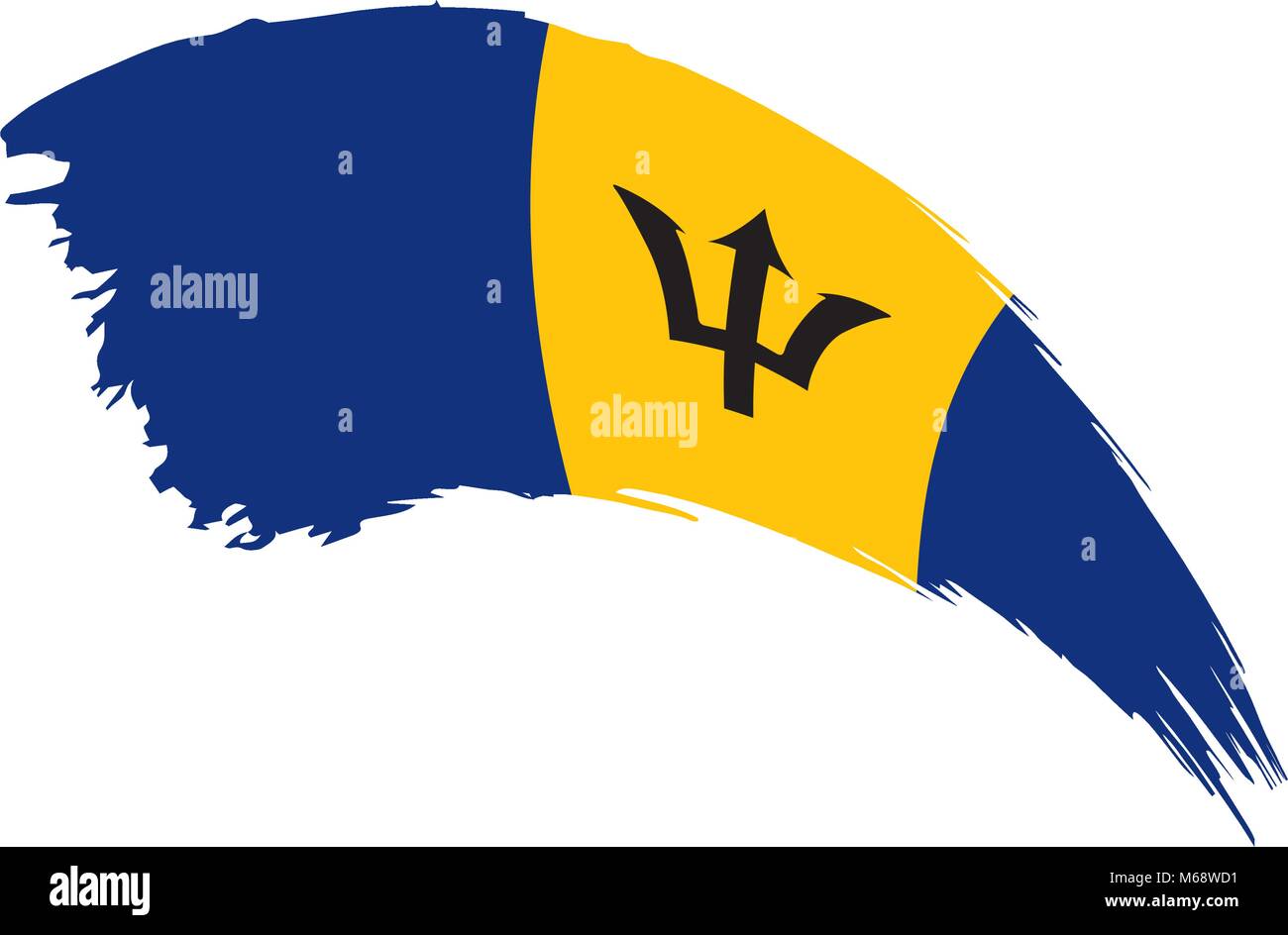 Barbados flag, vector illustration Stock Vector Image & Art - Alamy