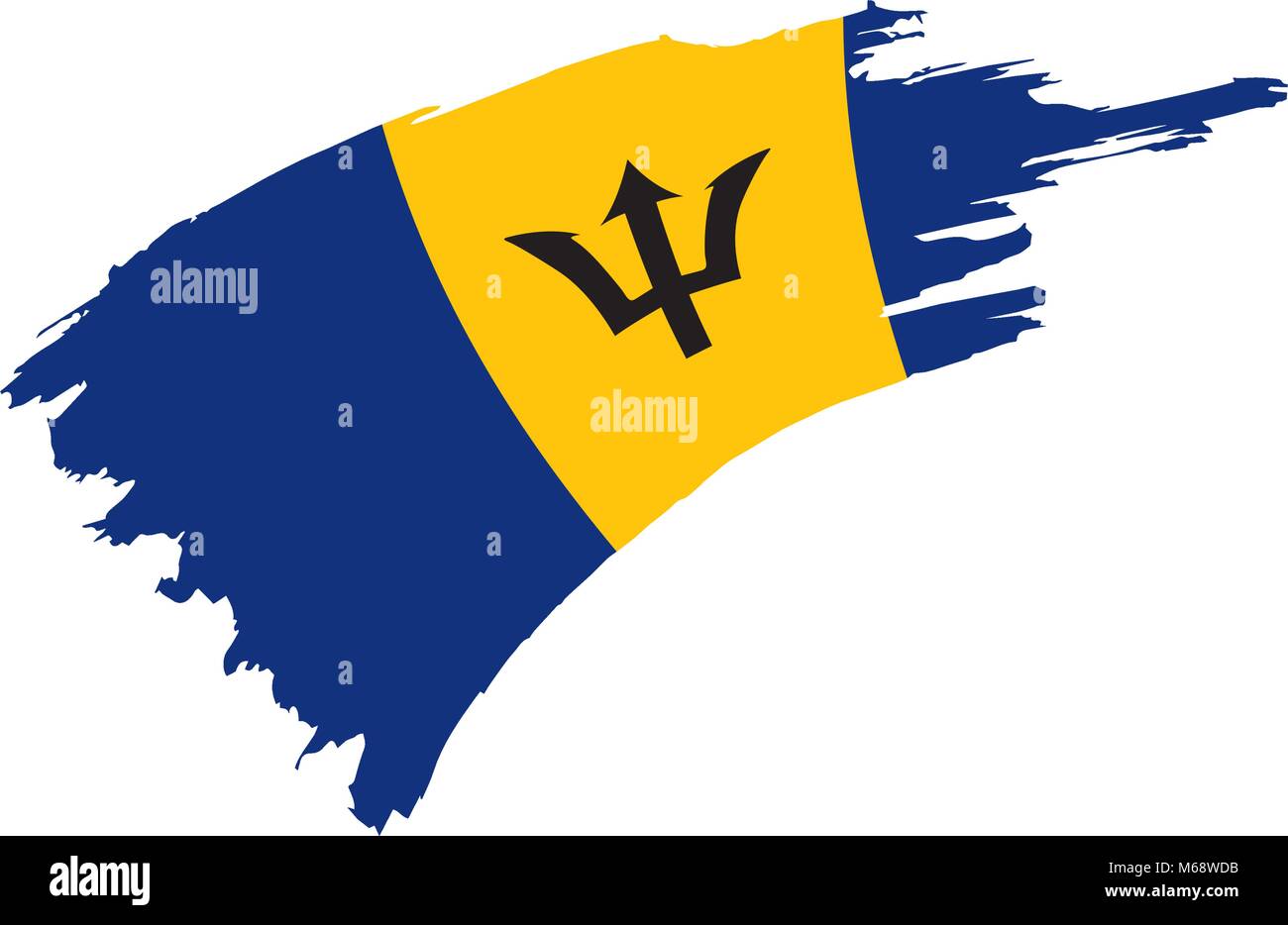 Barbados flag, vector illustration Stock Vector Image & Art - Alamy