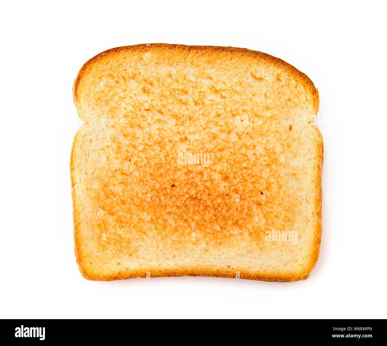 Slighty Golden Toast on a White Background Stock Photo - Alamy