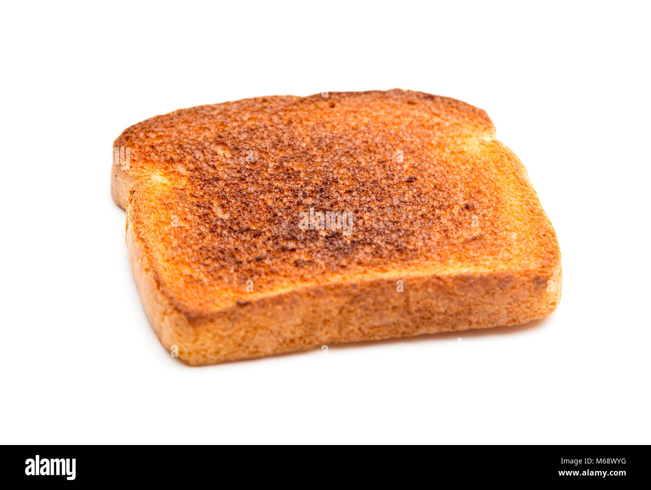 Dark Brown Toast on a White Background Stock Photo - Alamy