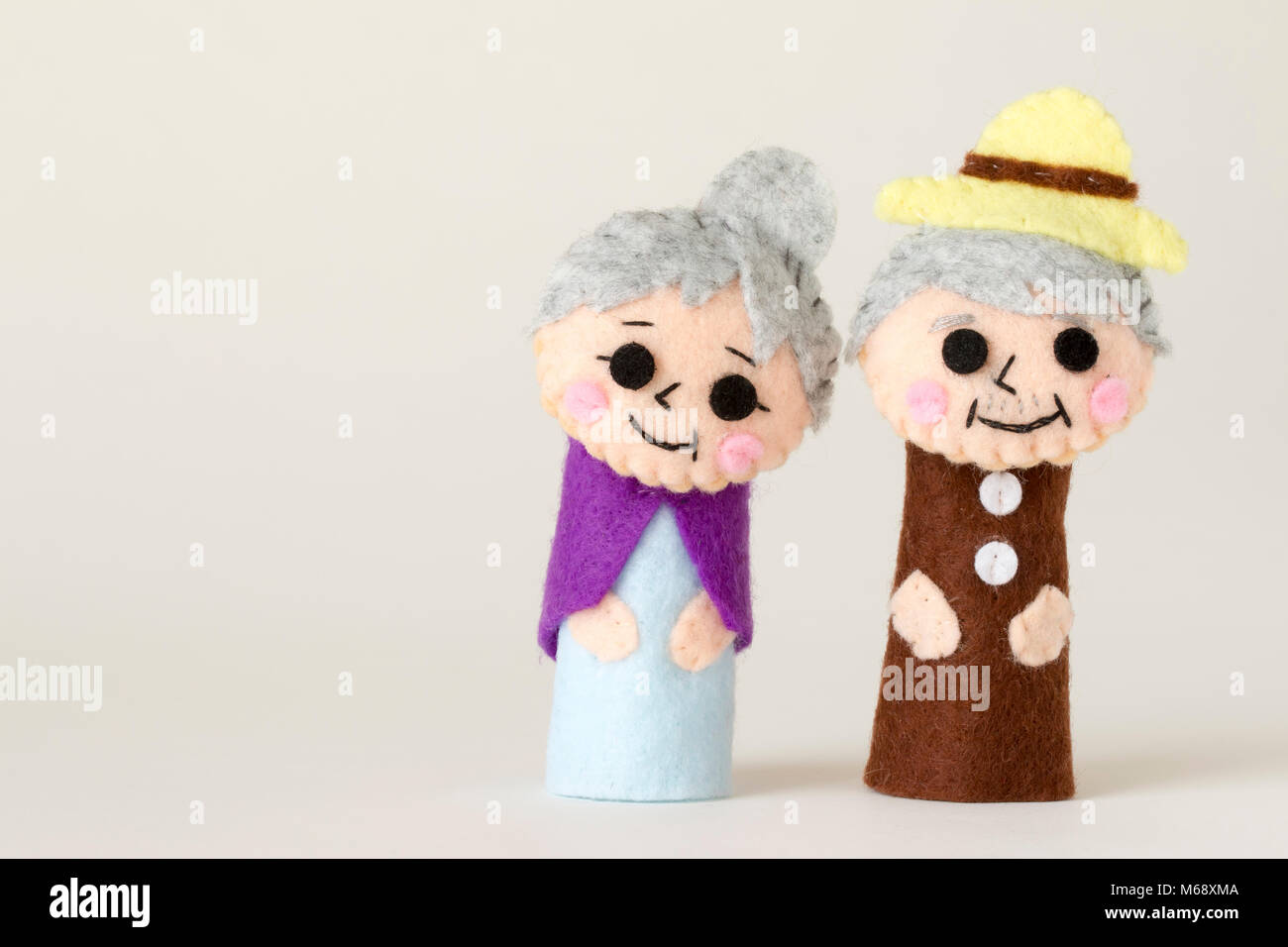 grandfather and grandmother's puppet Stock Photo - Alamy