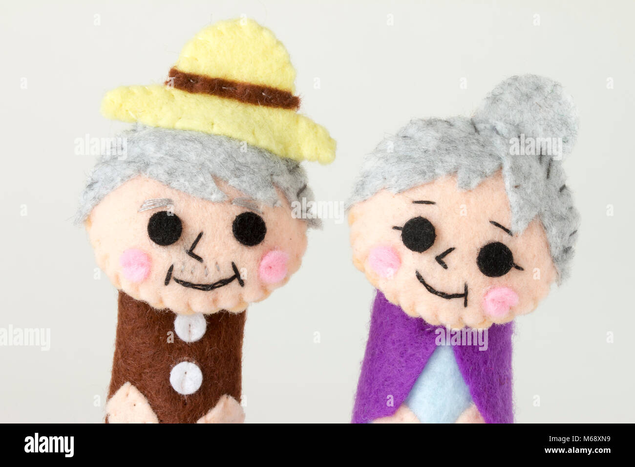 grandfather and grandmother's puppet Stock Photo - Alamy