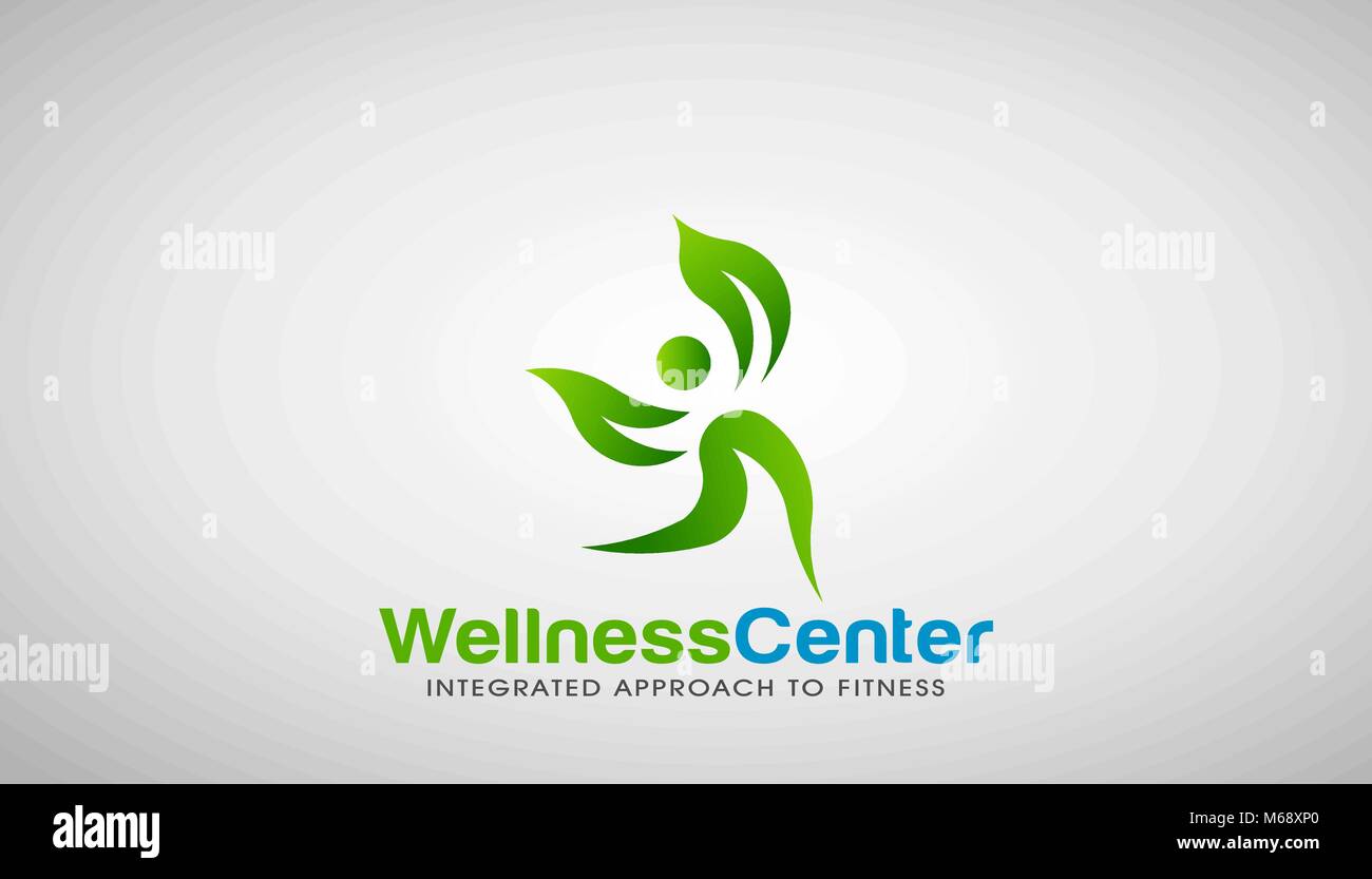Wellness Center Logo. Vector Design Illustration Stock Vector Image ...